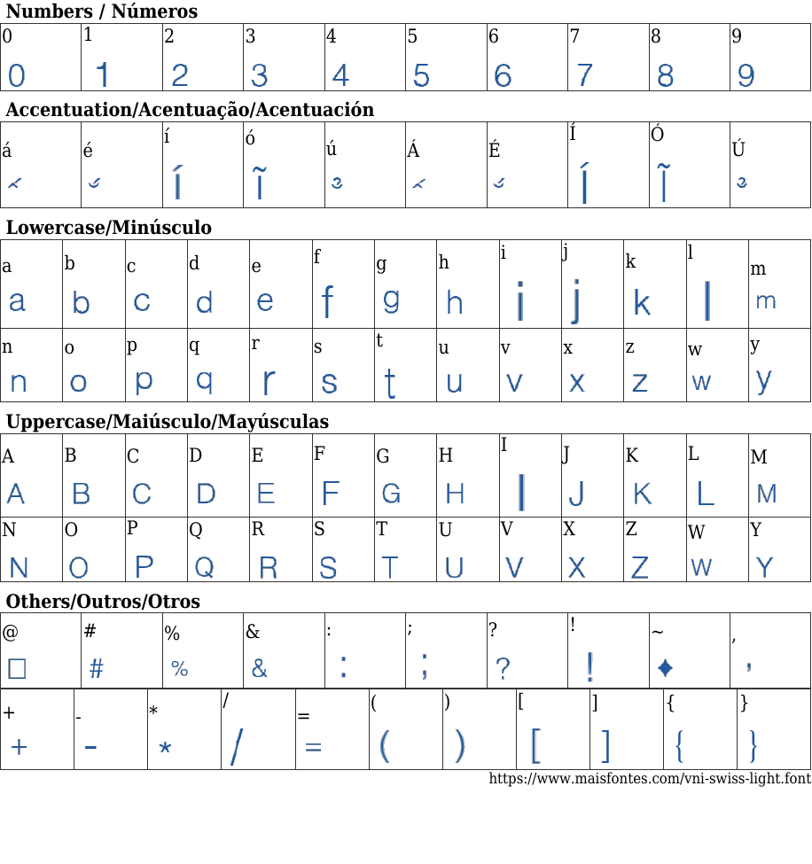 VNI Swiss Light: Baixar Fonte Grátis | MaisFontes