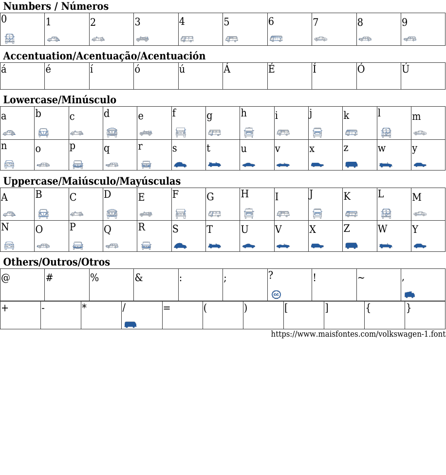 Volkswagen Cars: Baixar Fonte Grátis | MaisFontes