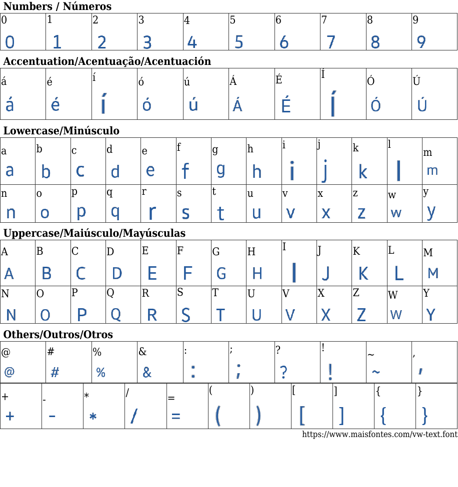 VW Text Font: Free Download | MaisFontes