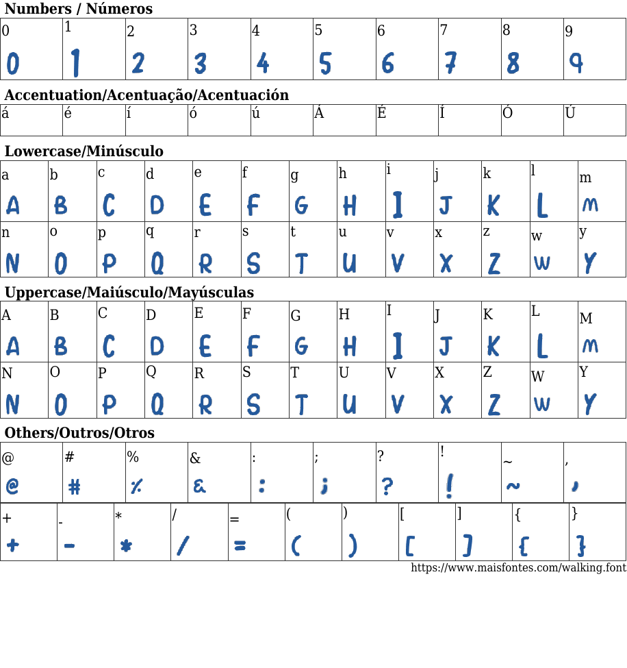 Walking: Free Font Download | MaisFontes