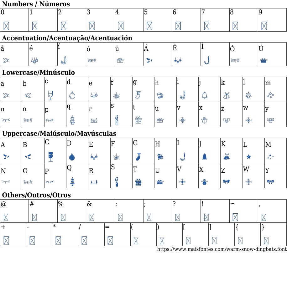 Warm Snow Dingbats: Baixar Fonte Grátis | MaisFontes