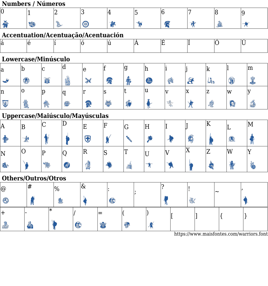 Warriors: Free Font Download | MaisFontes