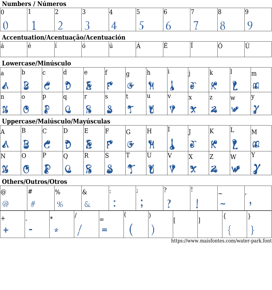 Water Park: Free Font Download | MaisFontes