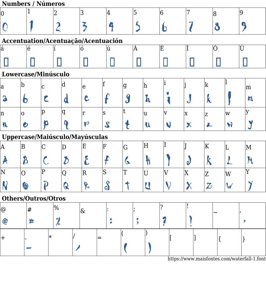 Waterfall: Free Font Download | MaisFontes