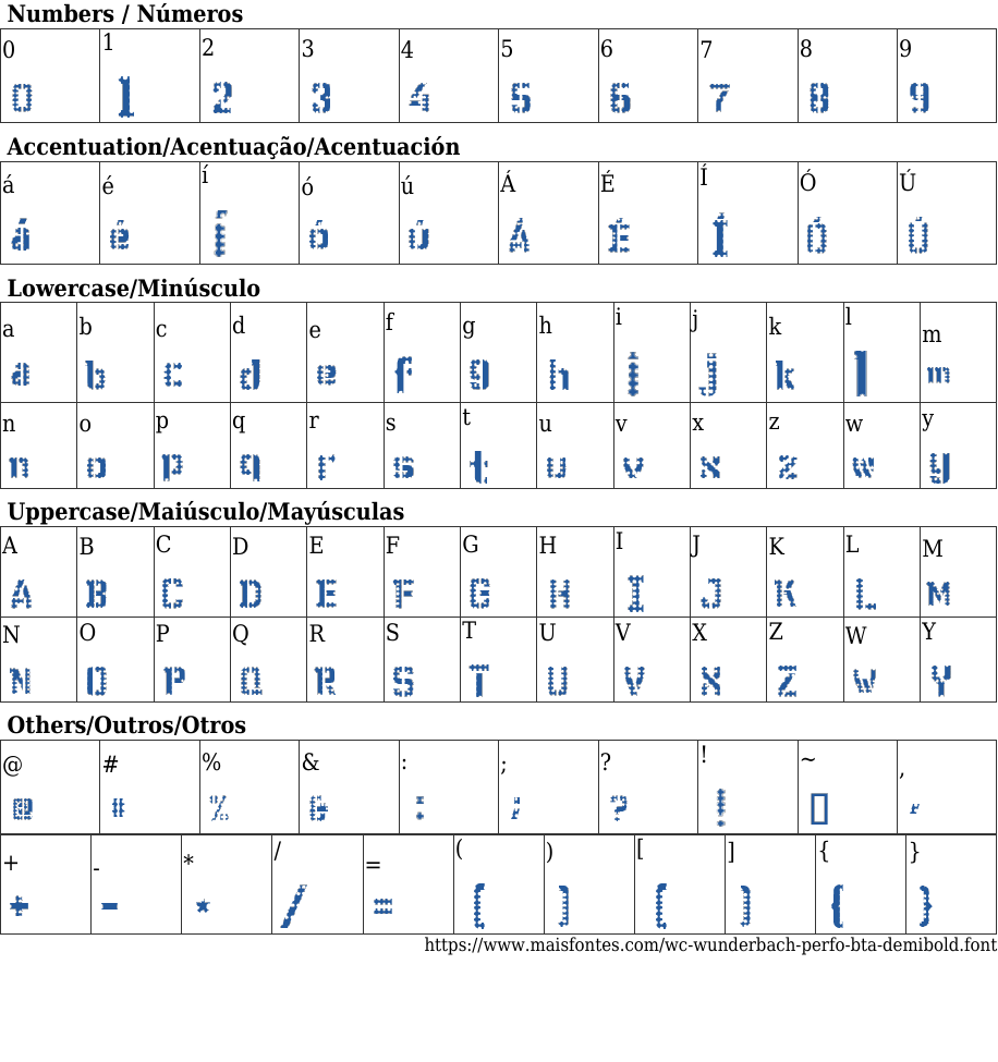 WC Wunderbach Perfo Bta Demi Bold: Free Font Download | MaisFontes