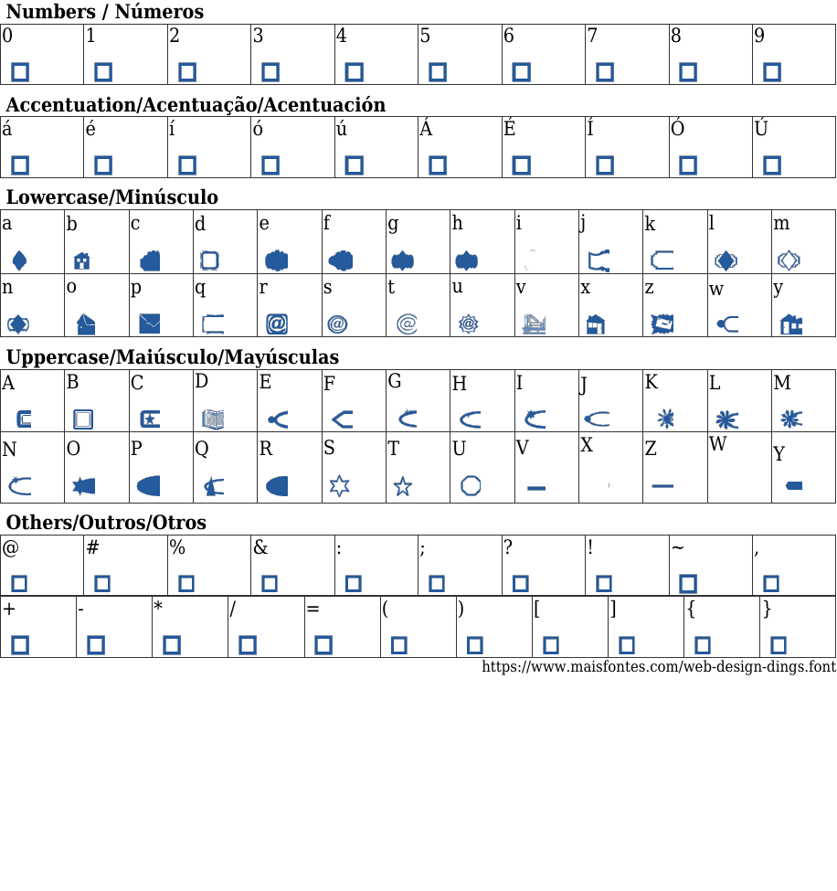 Web Design Dings: Free Font Download | MaisFontes
