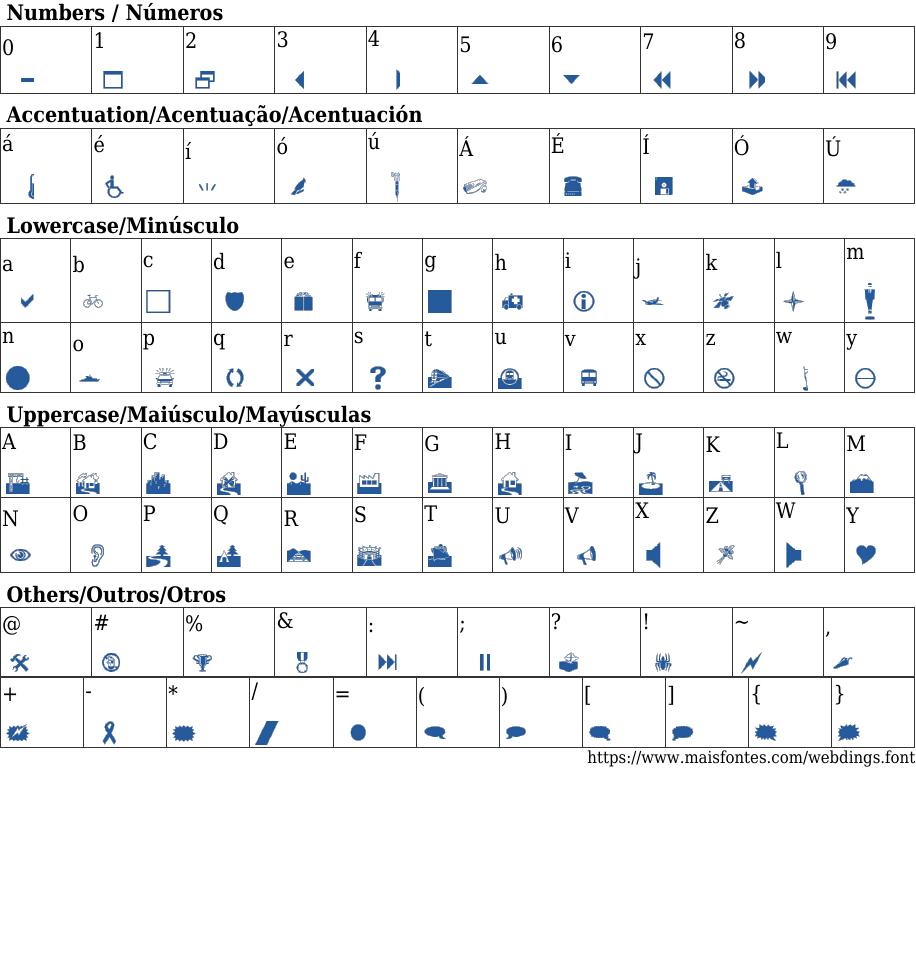 Webdings: Download Free Font | MaisFontes