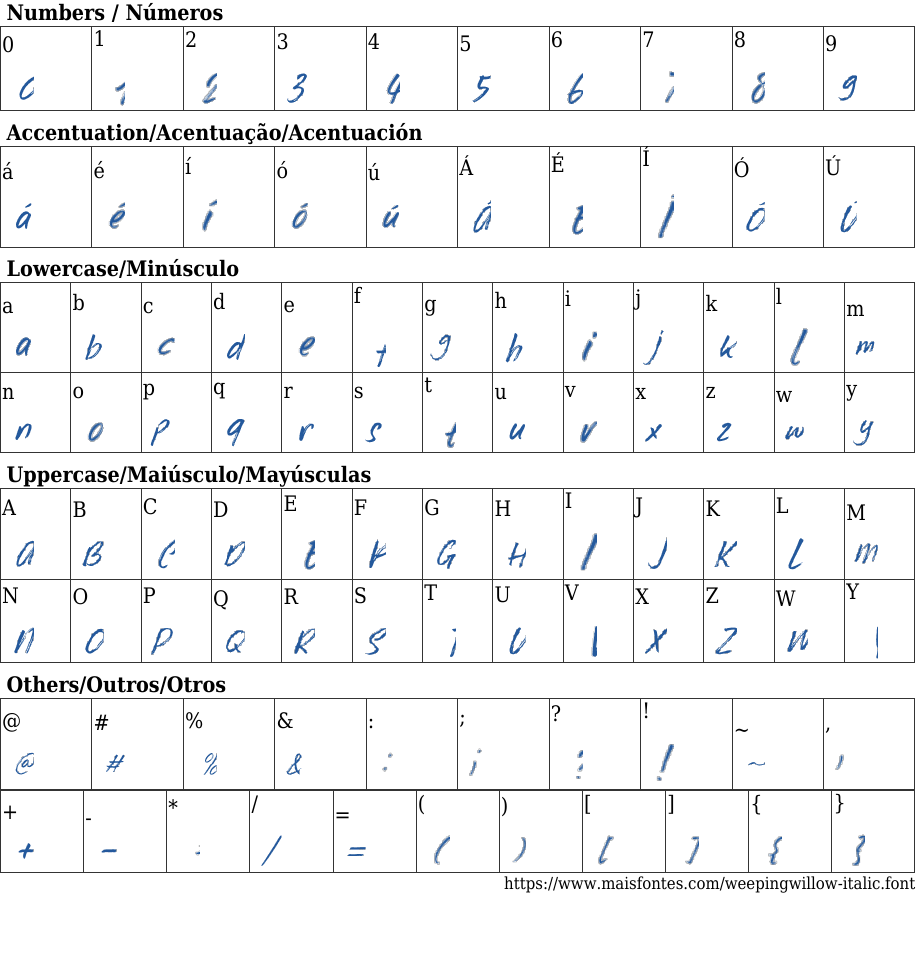 Weeping Willow Italic: Free Font Download | MaisFontes