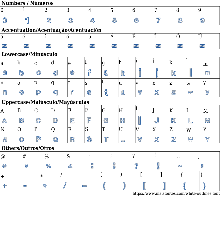 White Outlines: Baixar Fonte Grátis | MaisFontes