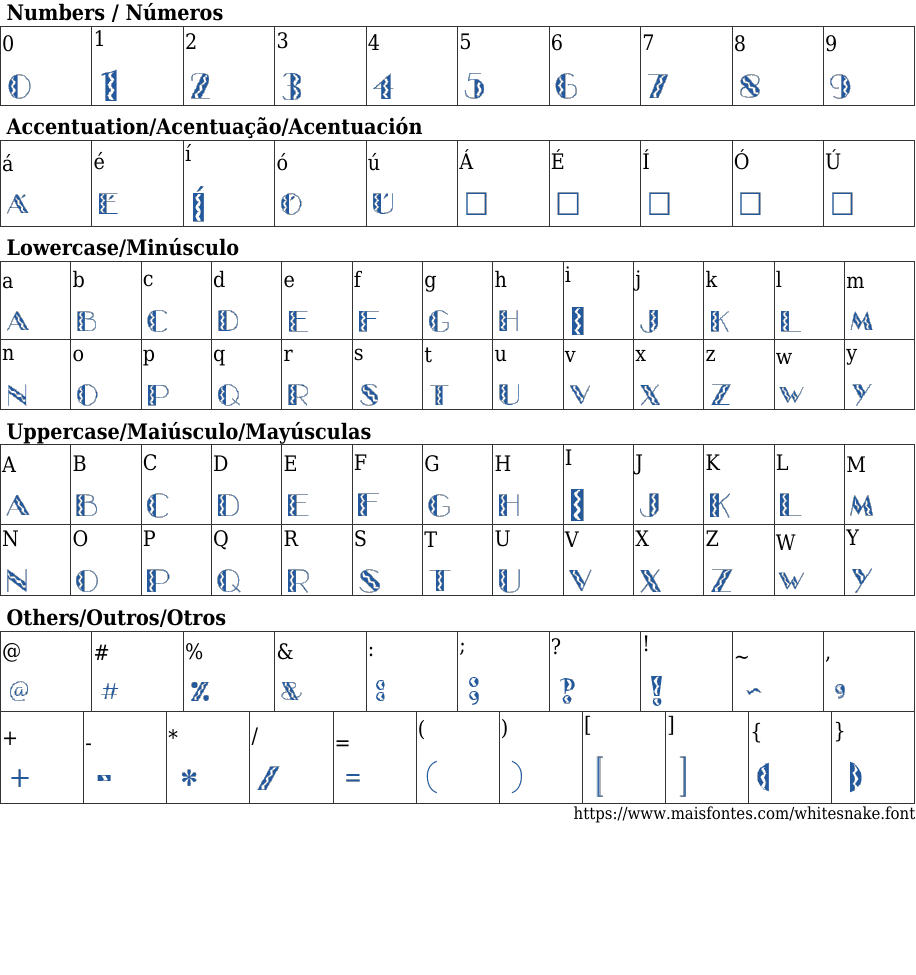 Whitesnake Font: Free Download | MaisFontes