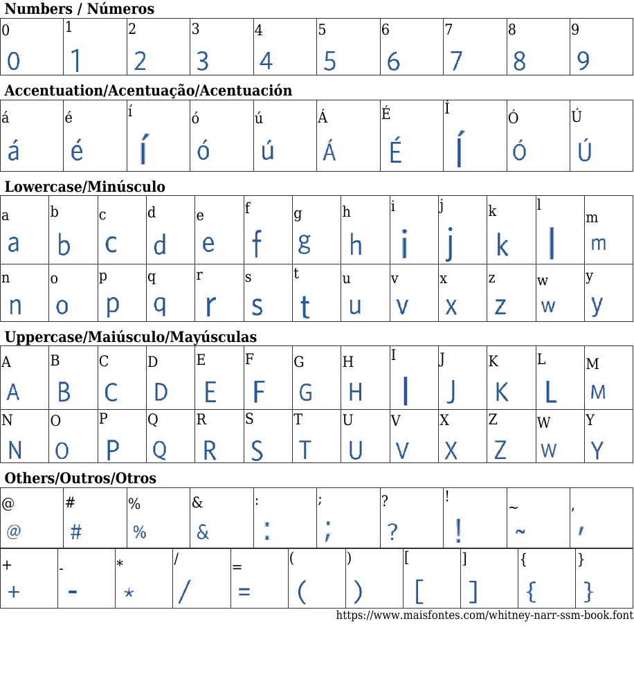 Whitney Narrow SSm Book: Baixar Fonte Grátis | MaisFontes