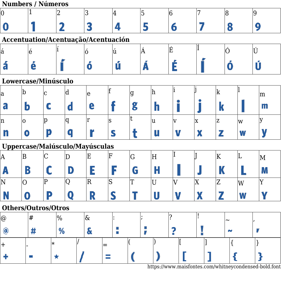 Whitney Condensed Bold Font: Free Download | MaisFontes