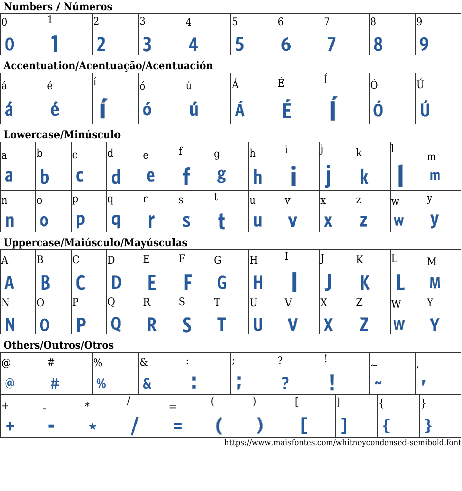 Whitney Condensed Semibold Font: Free Download | MaisFontes