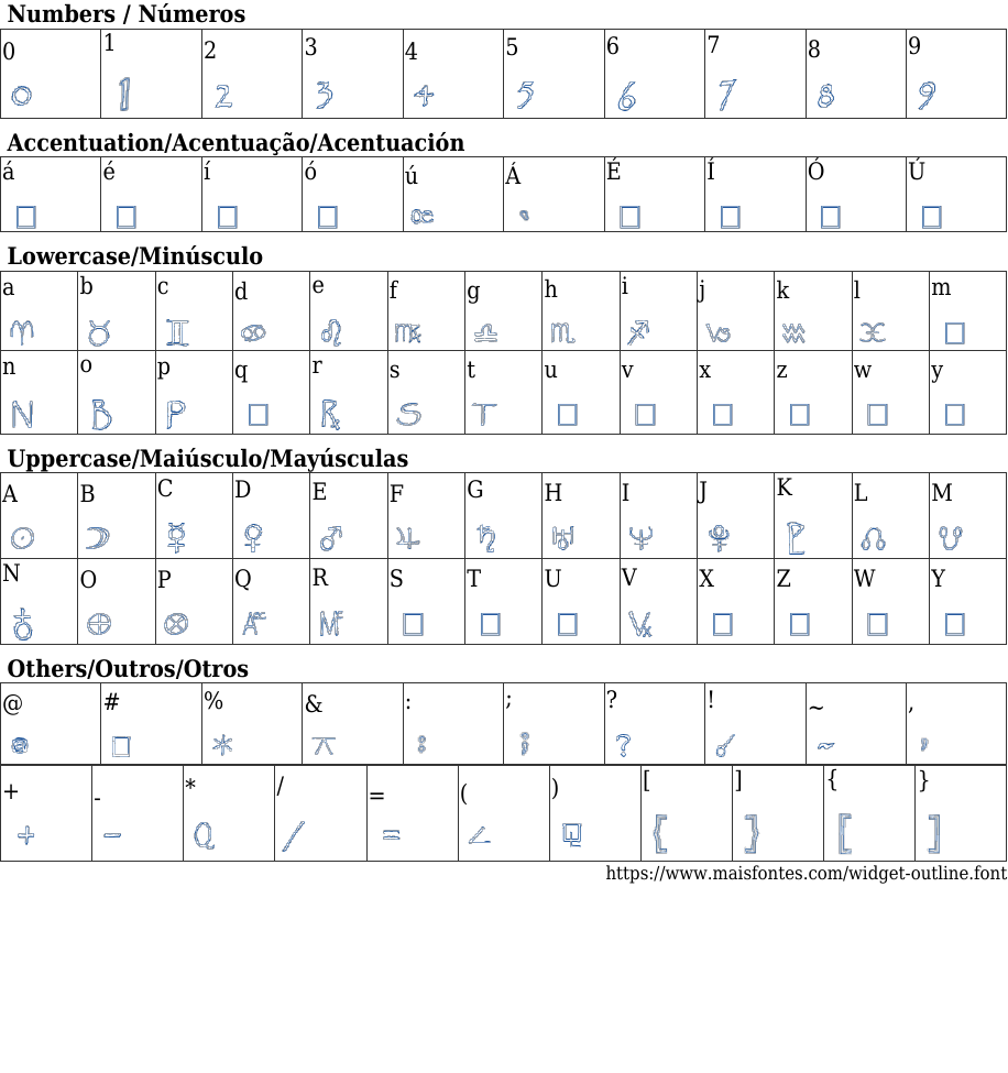 Widget Outline: Baixar Fonte Grátis | MaisFontes
