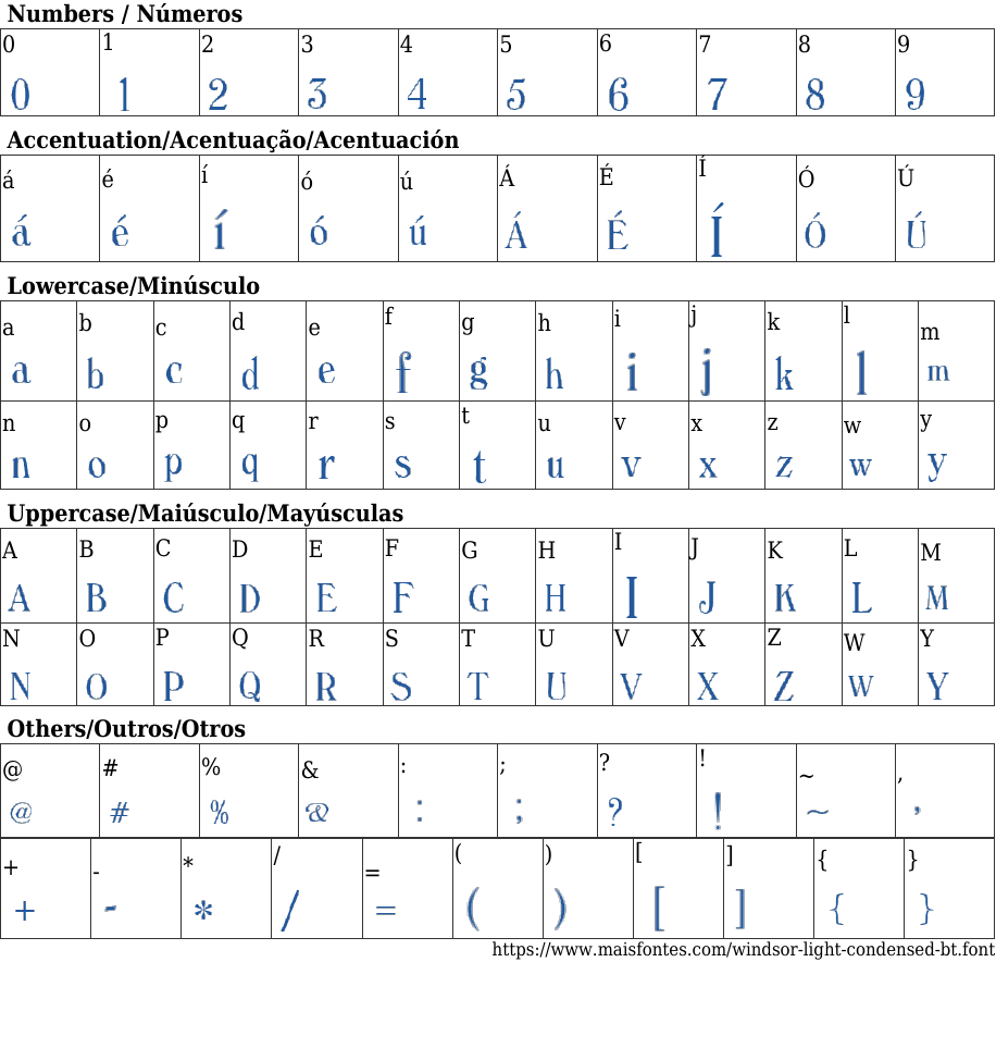Windsor BT Light Condensed: Free Font Download | MaisFontes