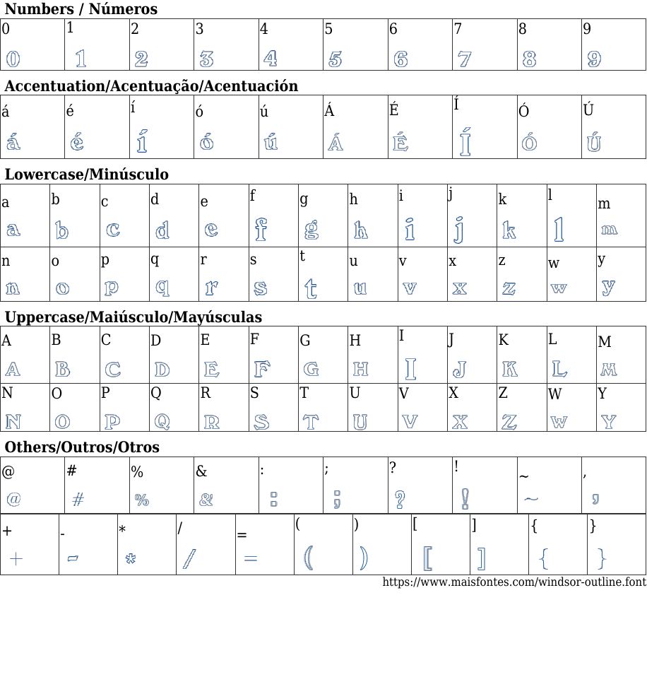 Windsor Outline: Baixar Fonte Grátis | MaisFontes
