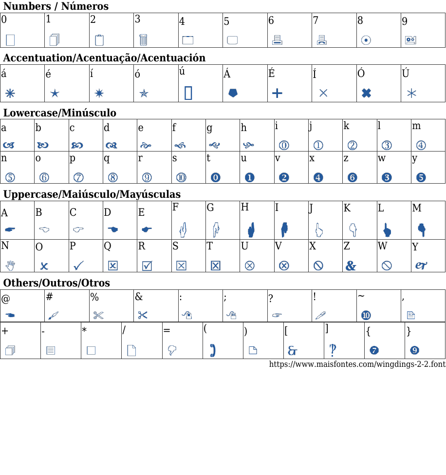 Wingdings 2 Font: Free Download | MaisFontes