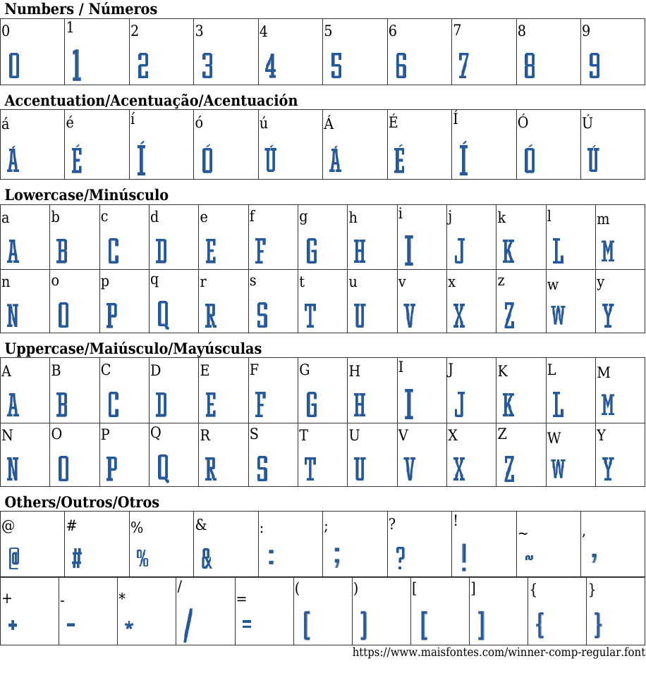 Winner Compressed Regular Font: Free Download | MaisFontes