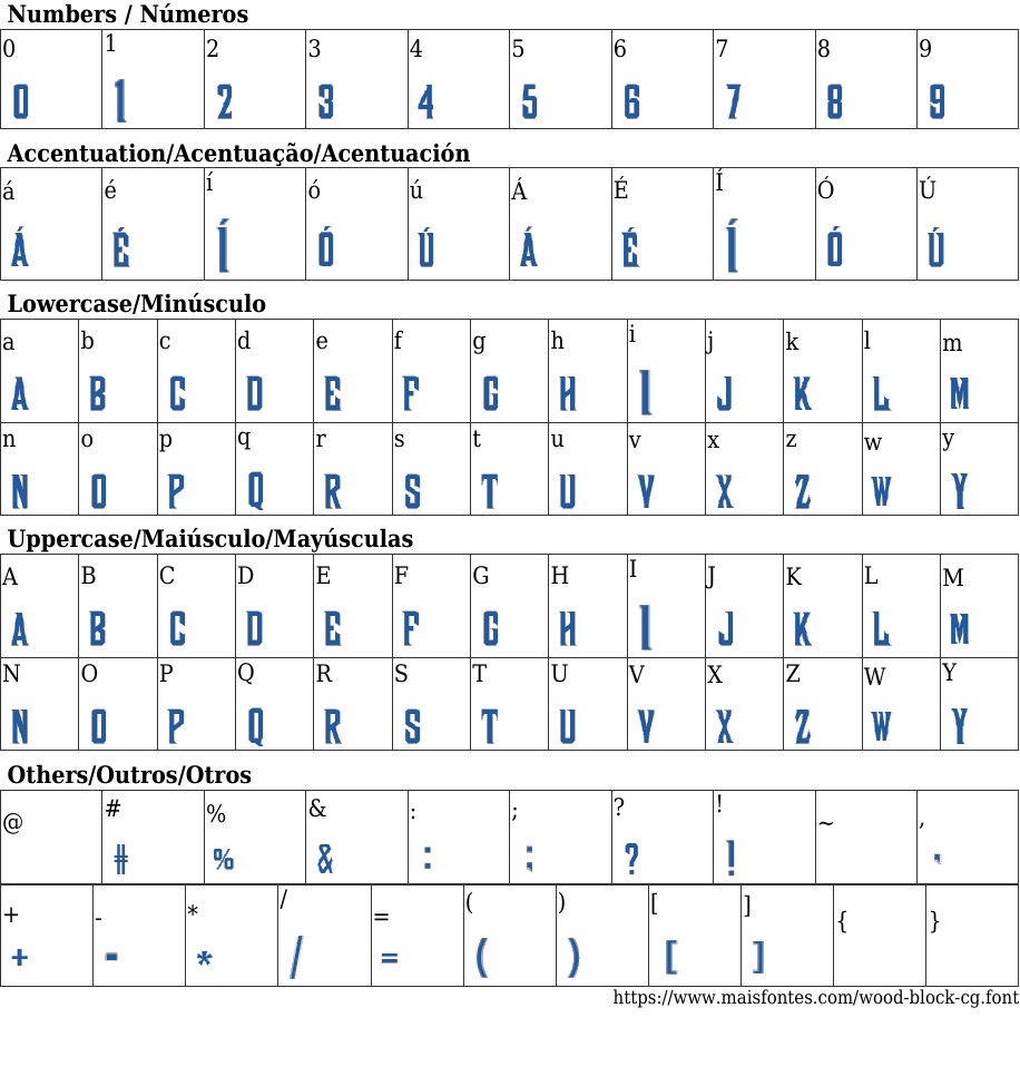 Wood Block CG: Download Free Font | MaisFontes