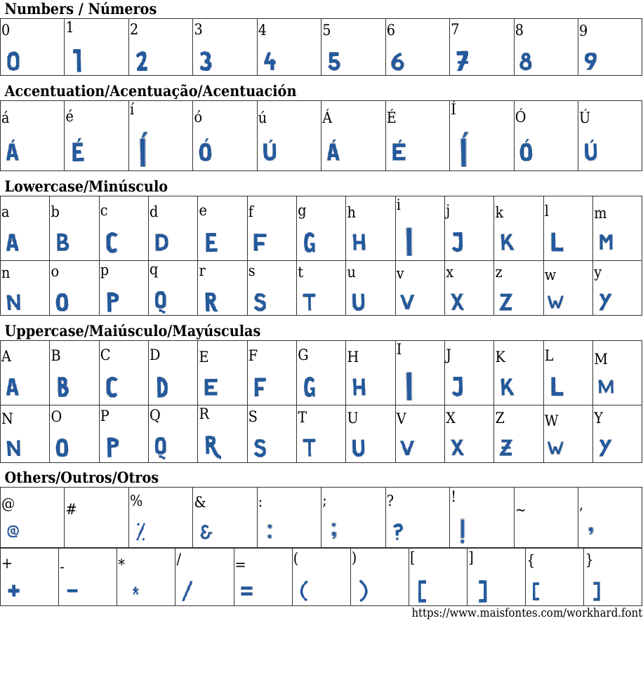 Workhard: Free Font Download | MaisFontes