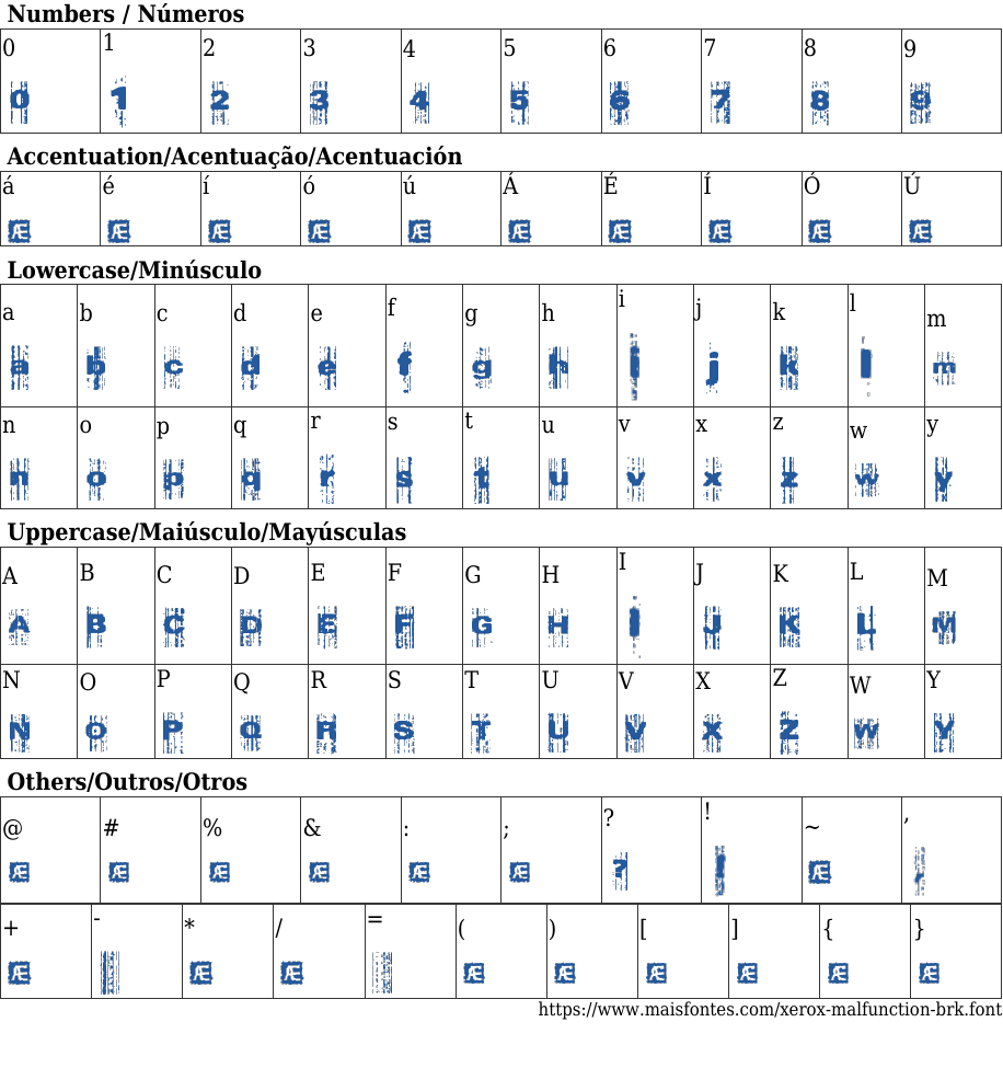 Xerox Malfunction BRK: Baixar Fonte Grátis | MaisFontes