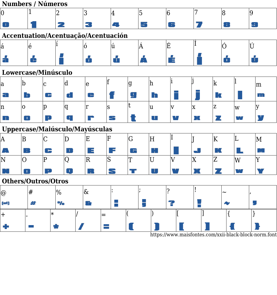 XXII Block Normal Black: Download Free Font | MaisFontes