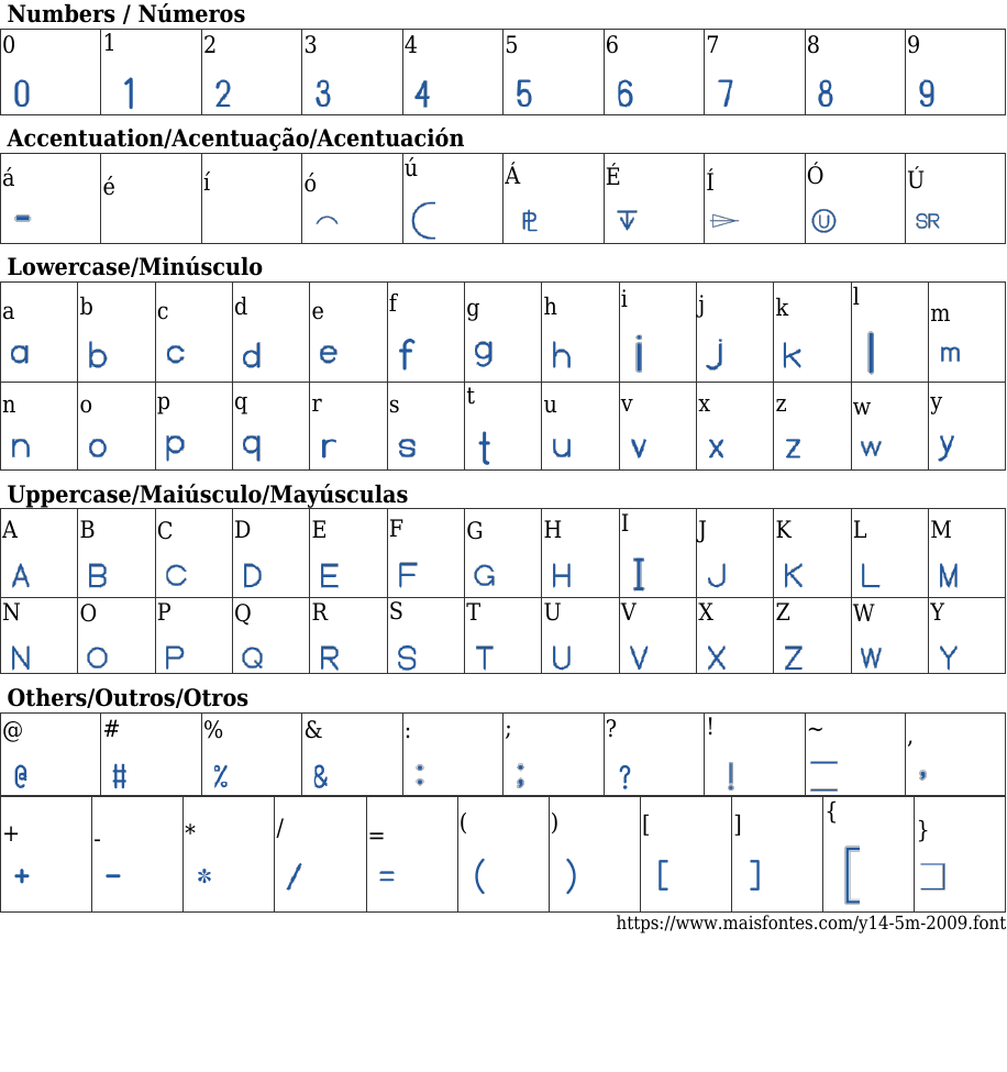 Y14 5M 2009: Free Font Download | MaisFontes