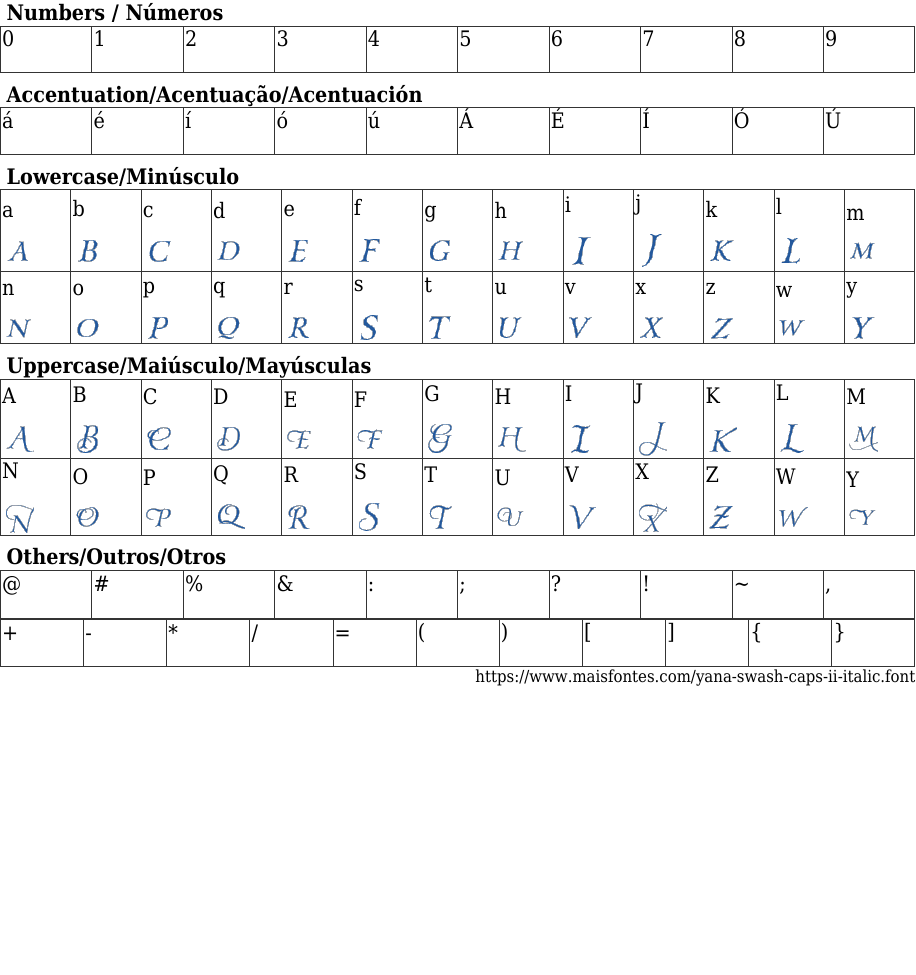 Yana Swash Caps II Italic: Free Font Download | MaisFontes