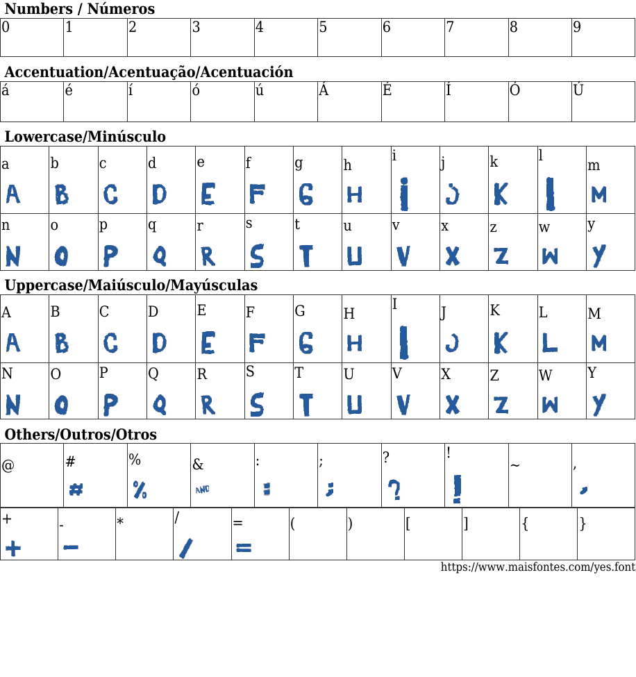 YES Font: Free Download | MaisFontes