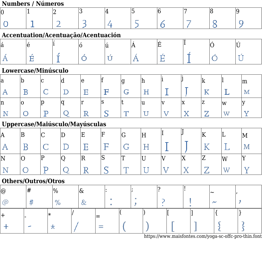 Yoga SC Office Pro Thin Font: Free Download | MaisFontes