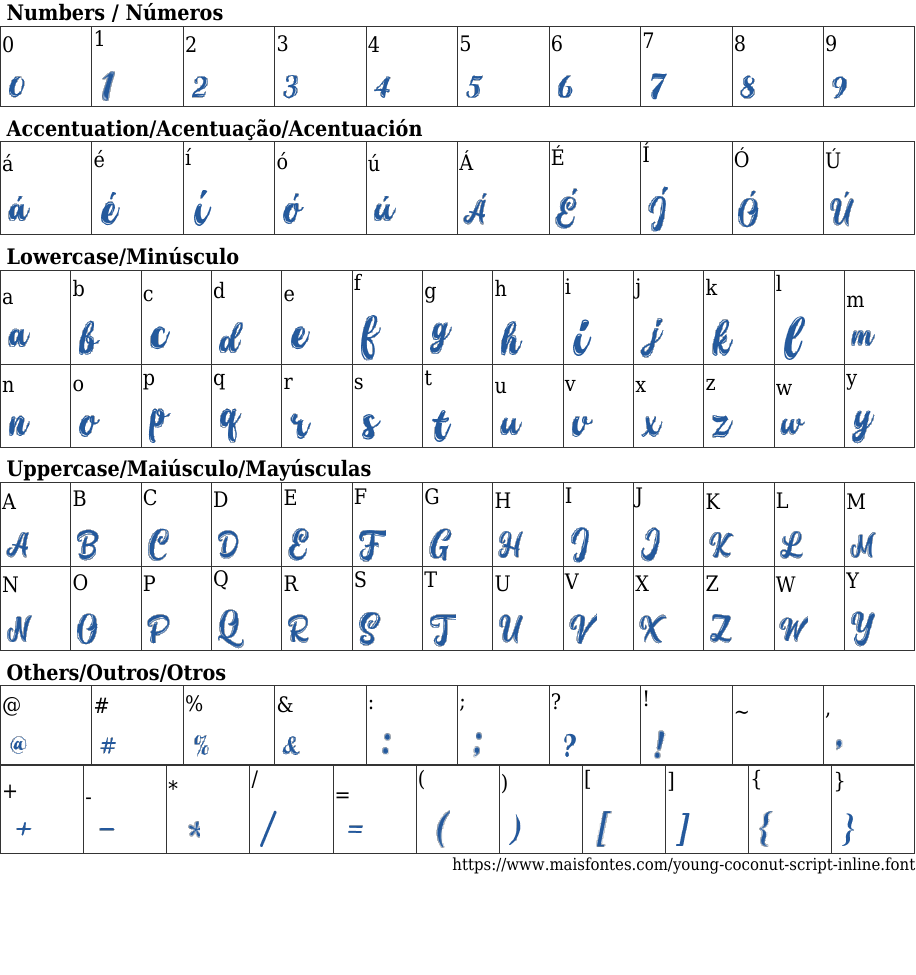 Young Coconut Script Inline: Download Free Font | MaisFontes