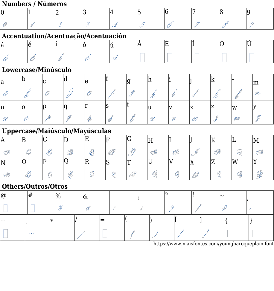 Young Baroque Plain: Free Font Download | MaisFontes