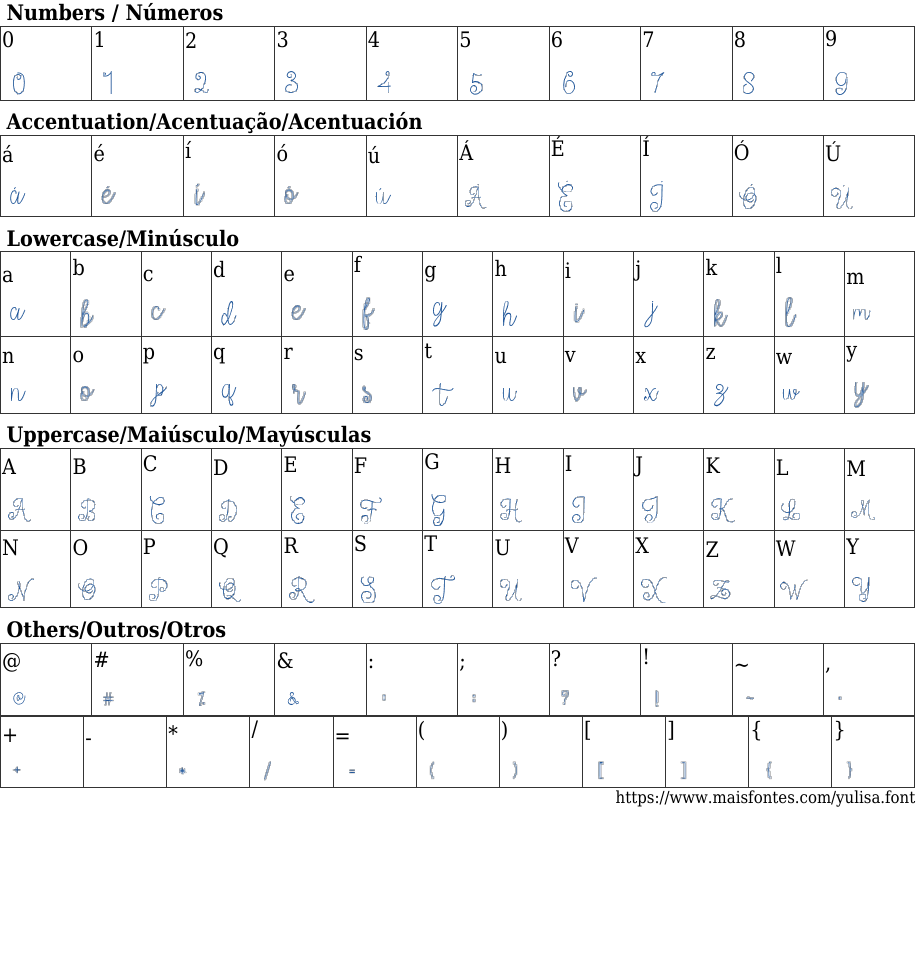 Yulisa: Free Font Download | MaisFontes