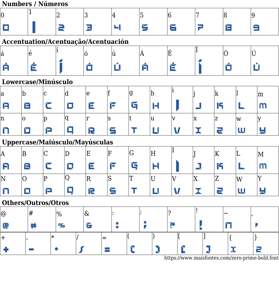 Zero Prime Bold: Free Font Download | MaisFontes