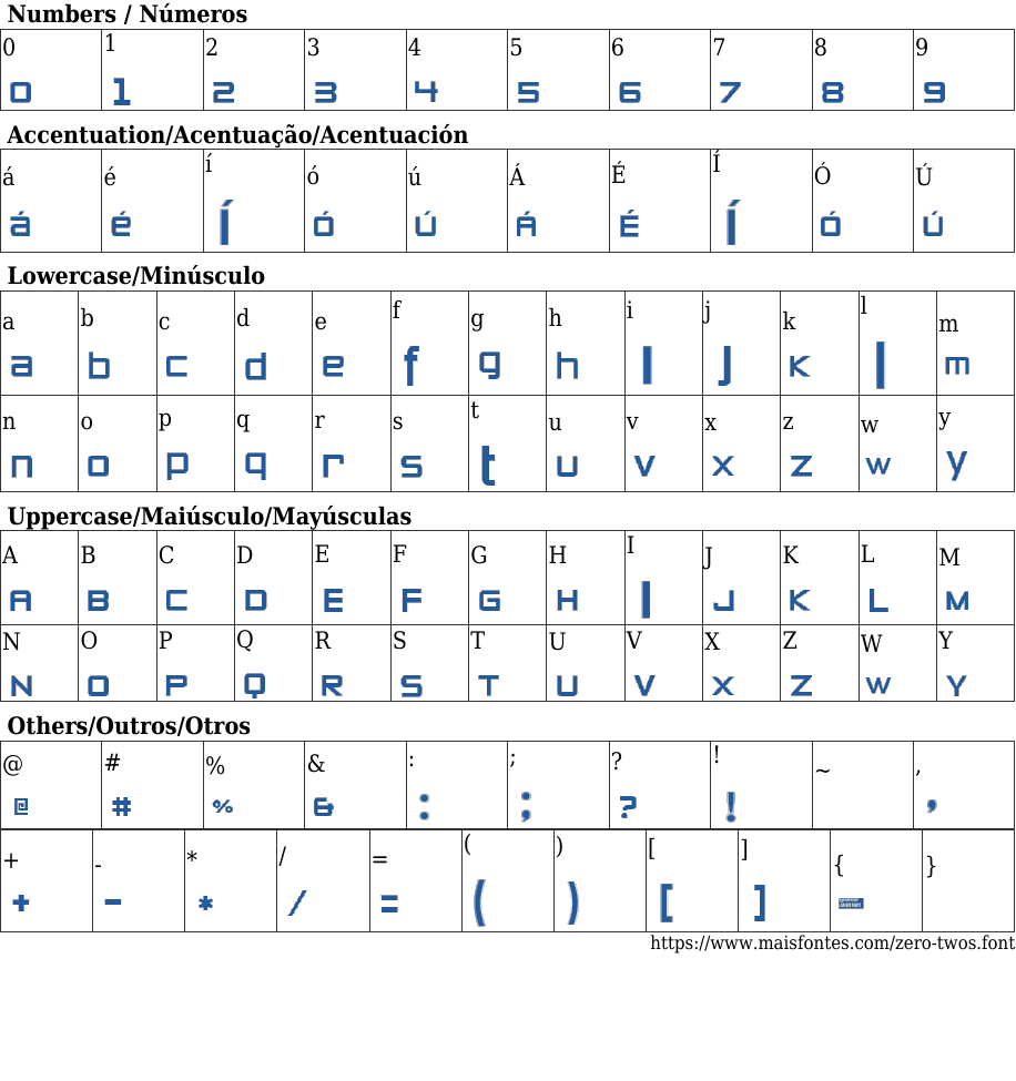 Zero Twos: Free Font Download | MaisFontes