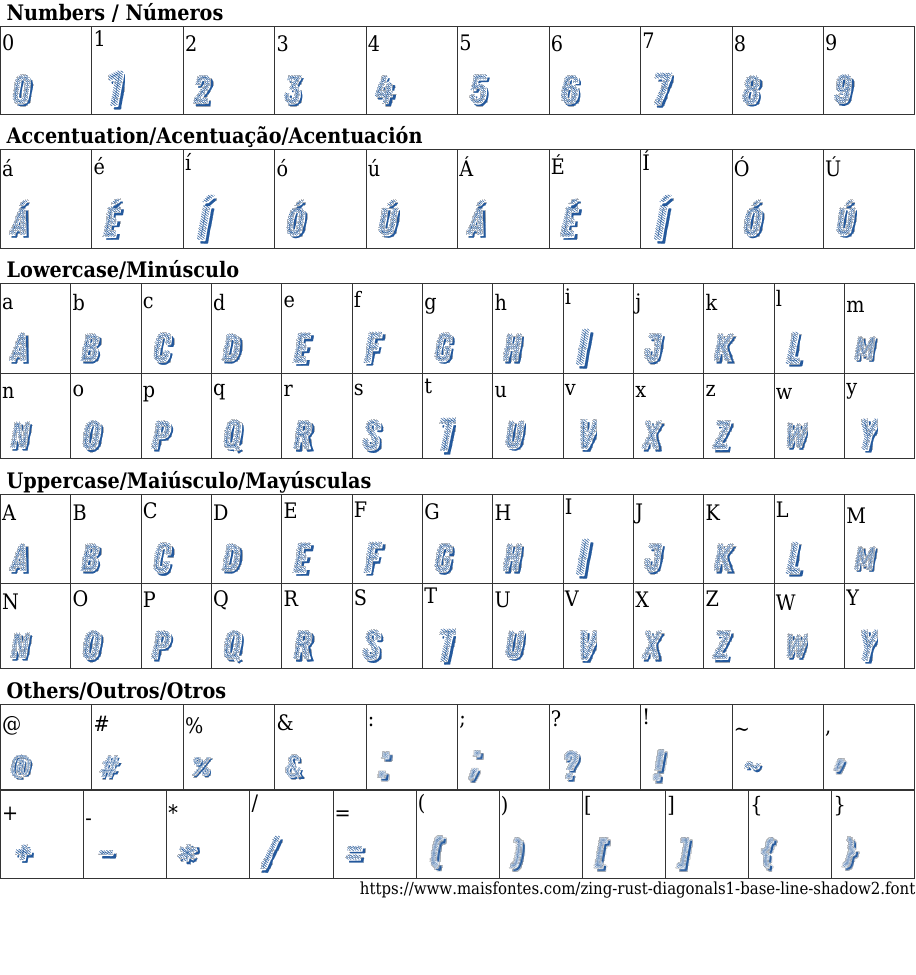 Zing Rust Diagonals 1 Base Line Shadow 2: Free Font Download | MaisFontes