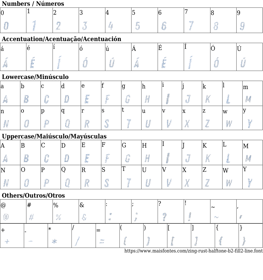 Zing Rust Halftone B2 Fill 2 Line: Free Font Download | MaisFontes