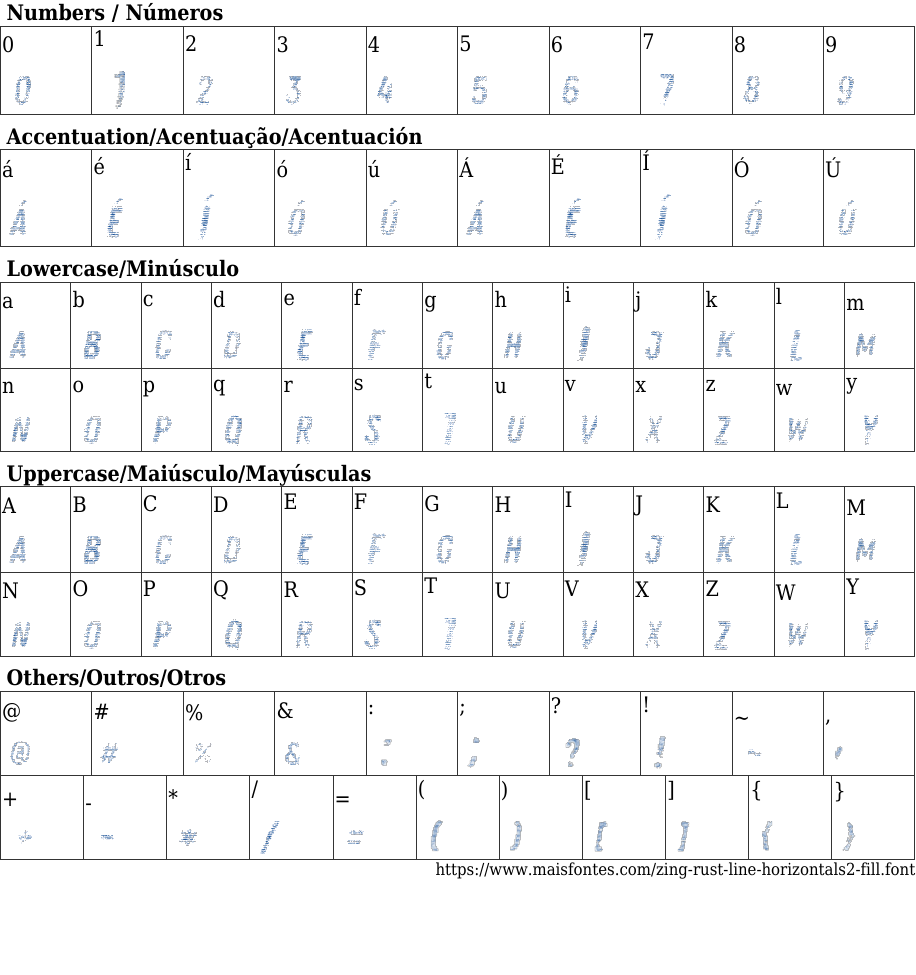 Zing Rust Line Horizontals 2 Fill: Free Font Download | MaisFontes
