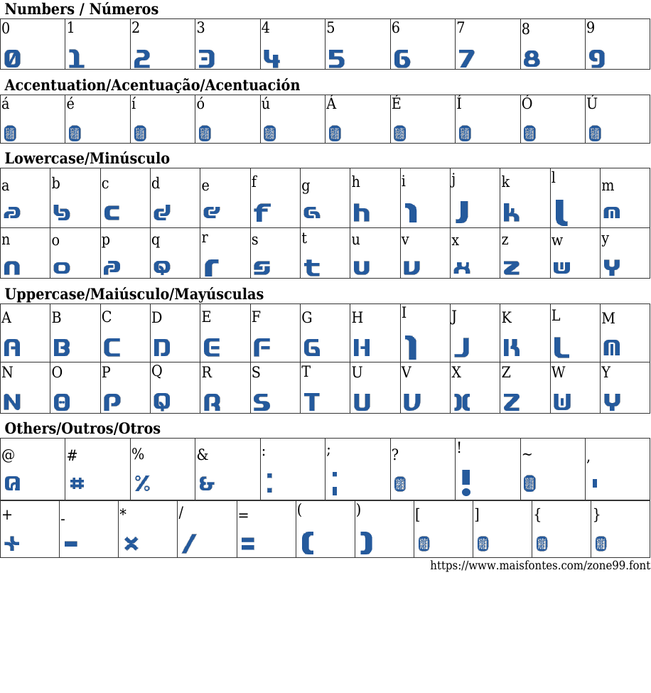 Zone 99: Free Font Download | MaisFontes