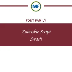 Zabriskie Script Swash Heavy Regular: Free Font Download | MaisFontes