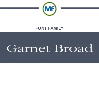 Download Garnet Broad Fonts | MaisFontes