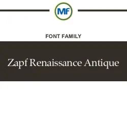 Zapf Renaissance Antique Bold: Free Font Download | MaisFontes