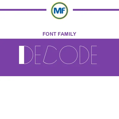 Decode Font Family: Download Free | MaisFontes