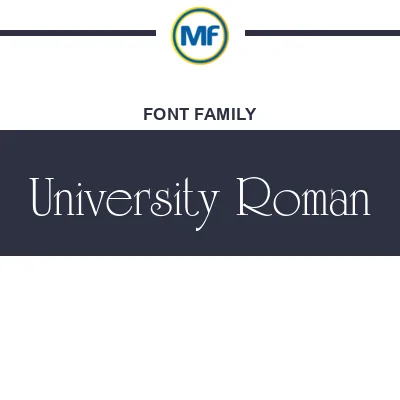 Download University Roman Fonts | MaisFontes