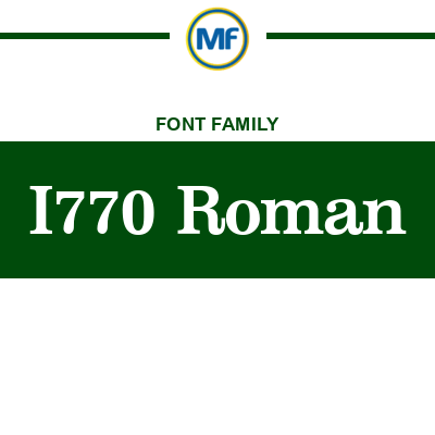 Download I770 Roman Fonts | MaisFontes