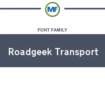 Download Roadgeek Transport Fonts | MaisFontes