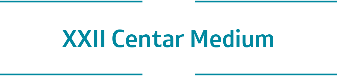 Download XXII Centar Medium Fonts | MaisFontes