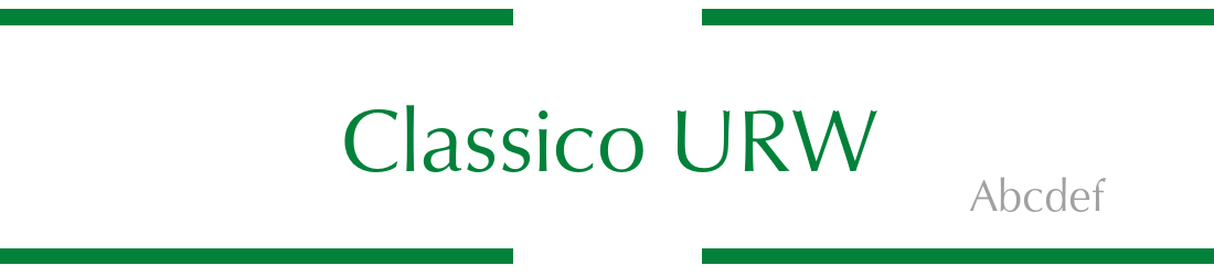 Classico URW Regular: Download Free Font | MaisFontes