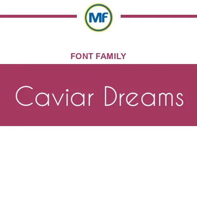 Download Caviar Dreams Fonts | MaisFontes