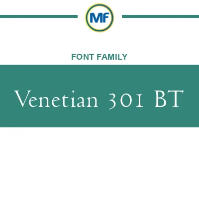 Venetian 301 BT Font Family: Free Download | MaisFontes